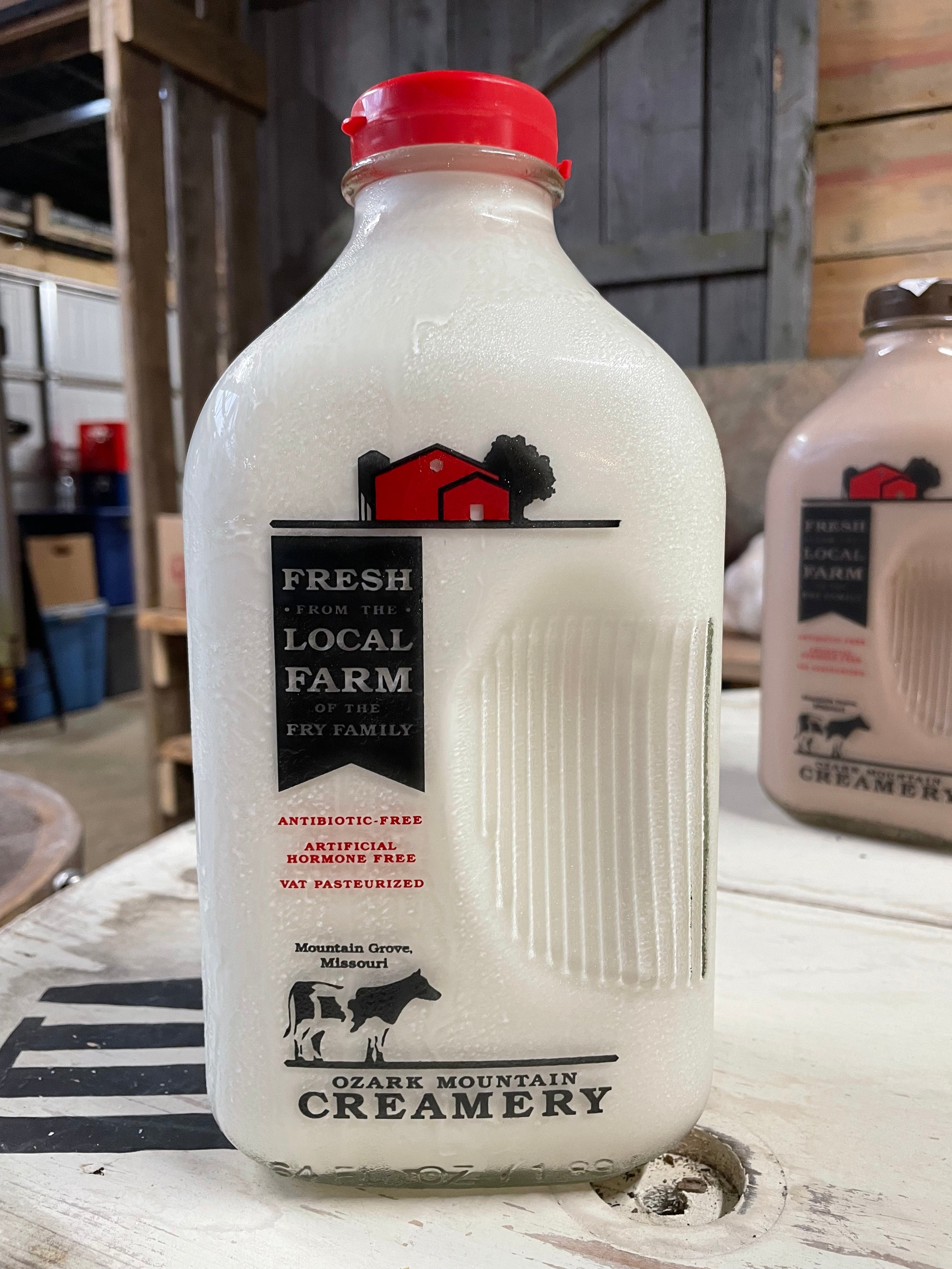 Ozark Mountain Dairy Whole Milk - One Half Gallon Glass Bottle – Krause ...